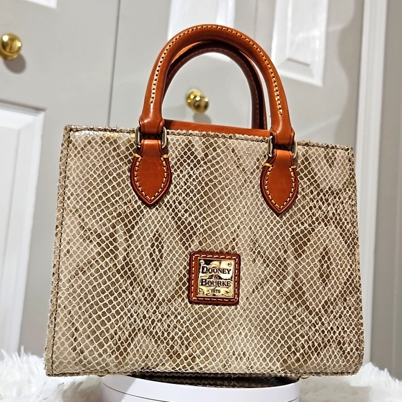 Dooney & Bourke | Bags | Dooney Bourke Janine Mini Snake Skin Tote Like ...